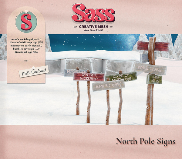 Second Life Marketplace - Sass [North Pole Signs]